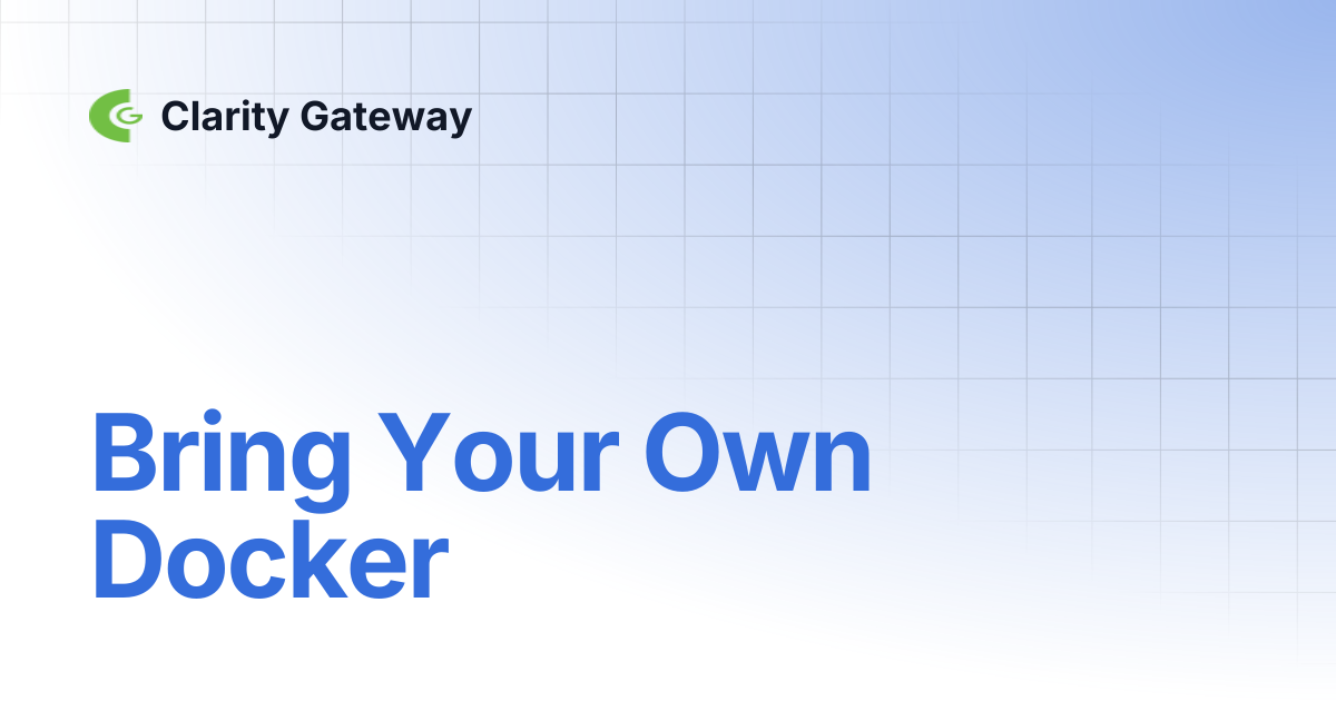 Runnning Clarity Gateway on a 3rd Party Device | Clarity Gateway